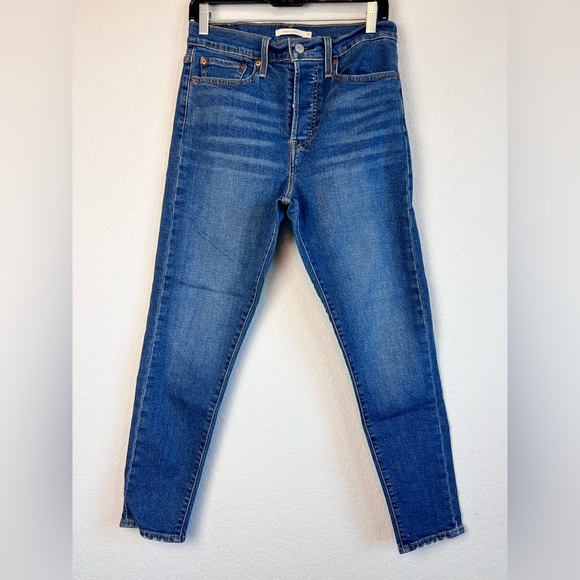 Levi's | Jeans | Levis High Rise Wedgie Skinny Button Fly Blue Jeans Size 3 | Poshmark